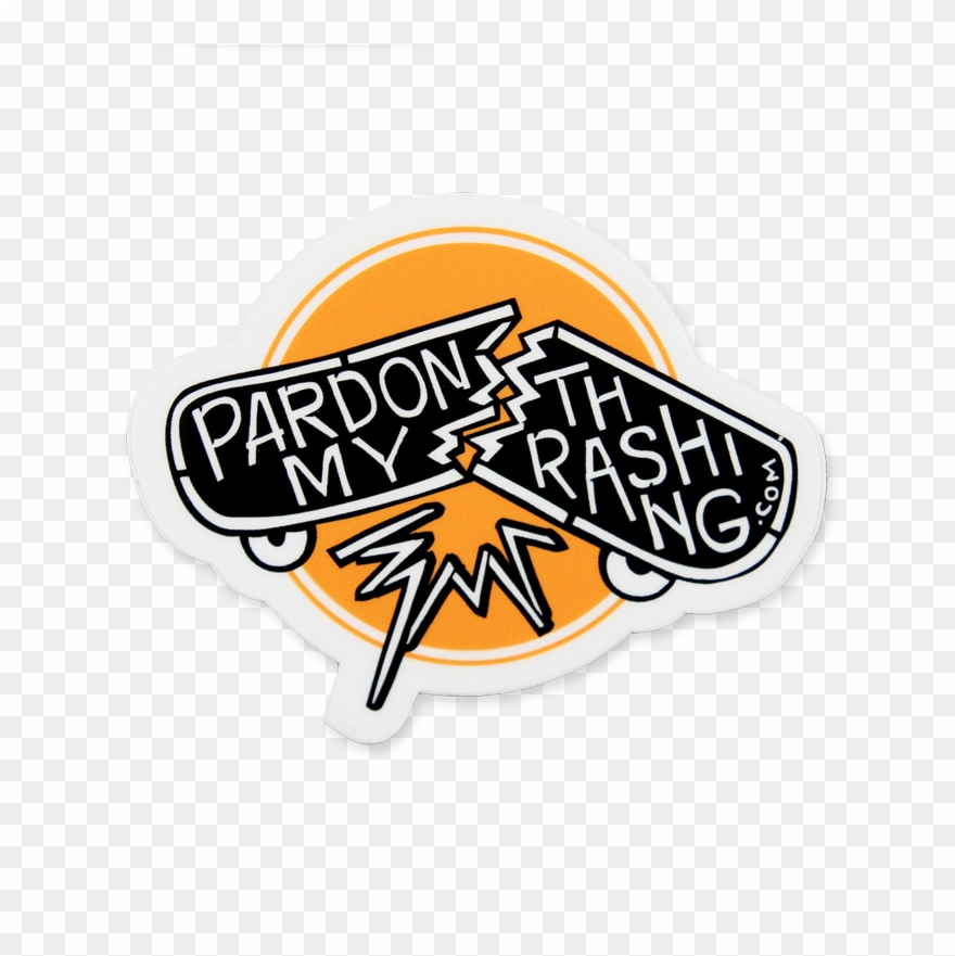 Pardon My Thrashing Sticker Clipart (#3094560) - PinClipart