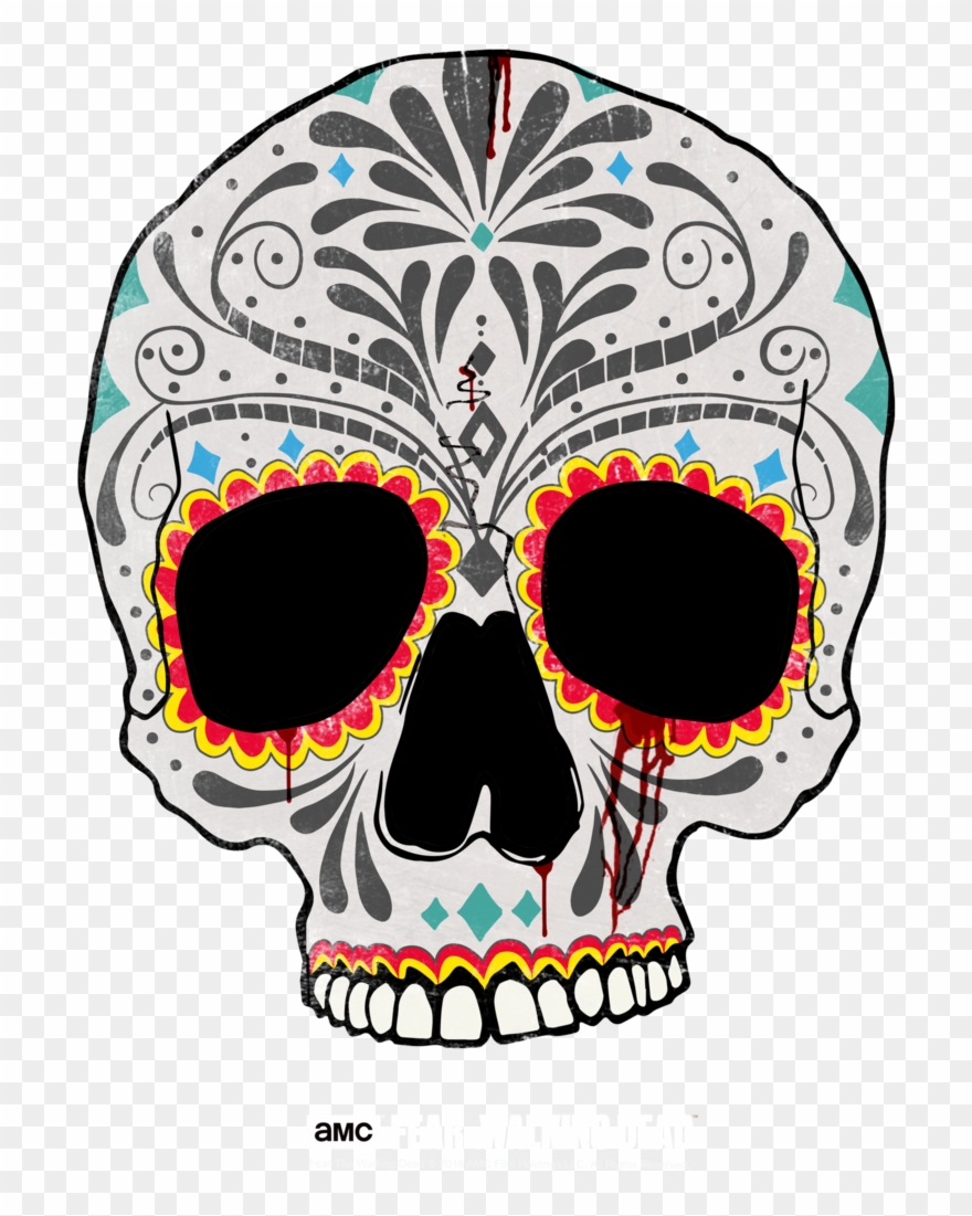 Day Of The Dead Skull Clip Art - Png Download (#3102133) - PinClipart