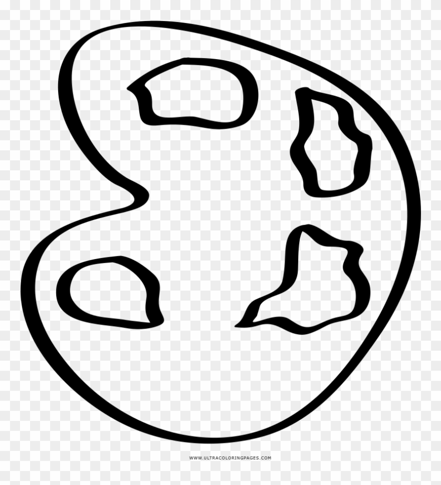 Paint Palette Coloring Page Clipart (#3105022) - PinClipart