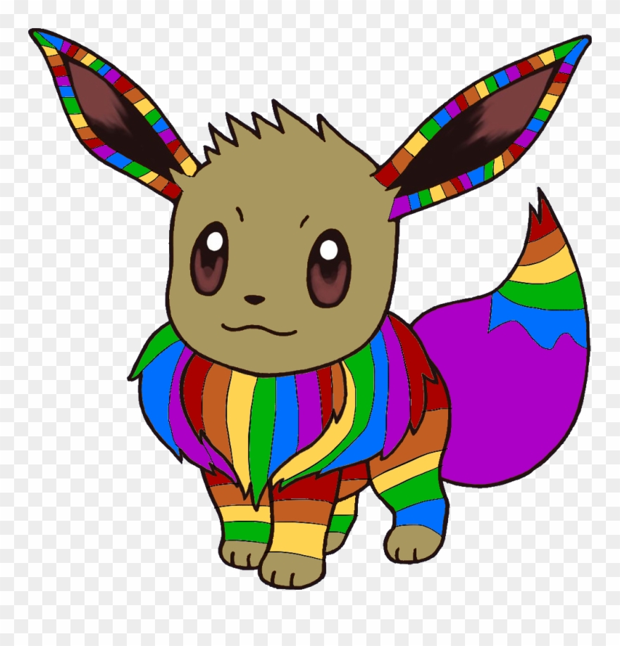 Adoptable Rainbow Eevee Clipart (#3151659) - PinClipart