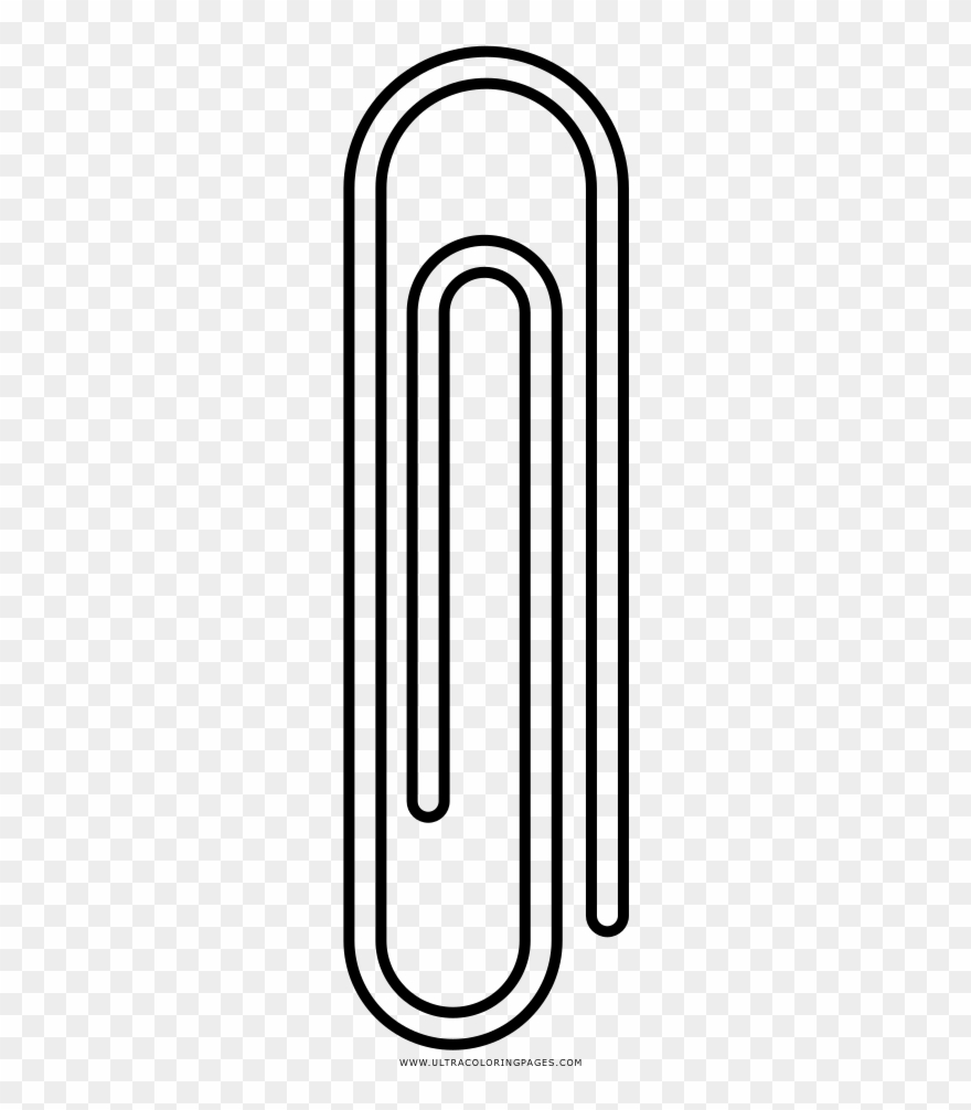 Paper Clip Coloring Page - Png Download (#3161943) - PinClipart