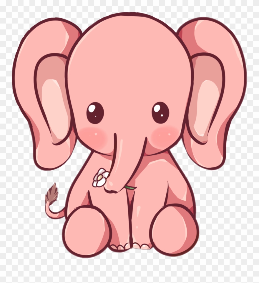 Download Kawaii Elephant Clipart (#3176647) - PinClipart