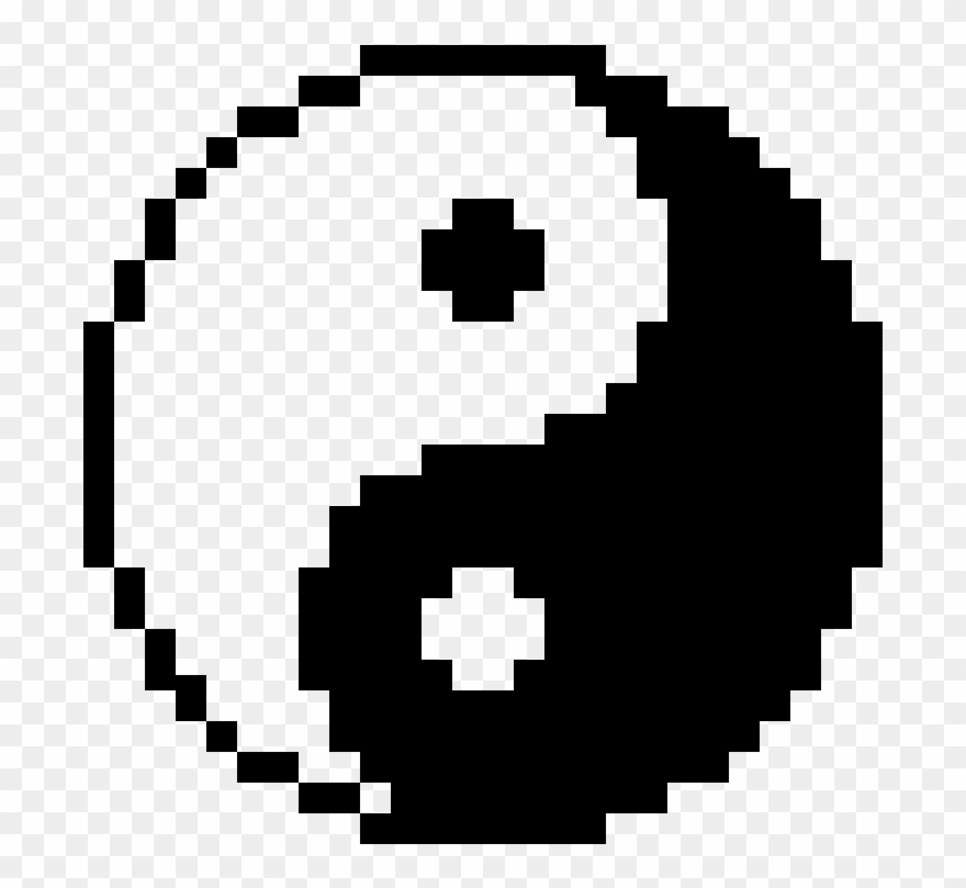 Download Ying Yang - Yin Yang Pixel Art Clipart (#3196192) - PinClipart