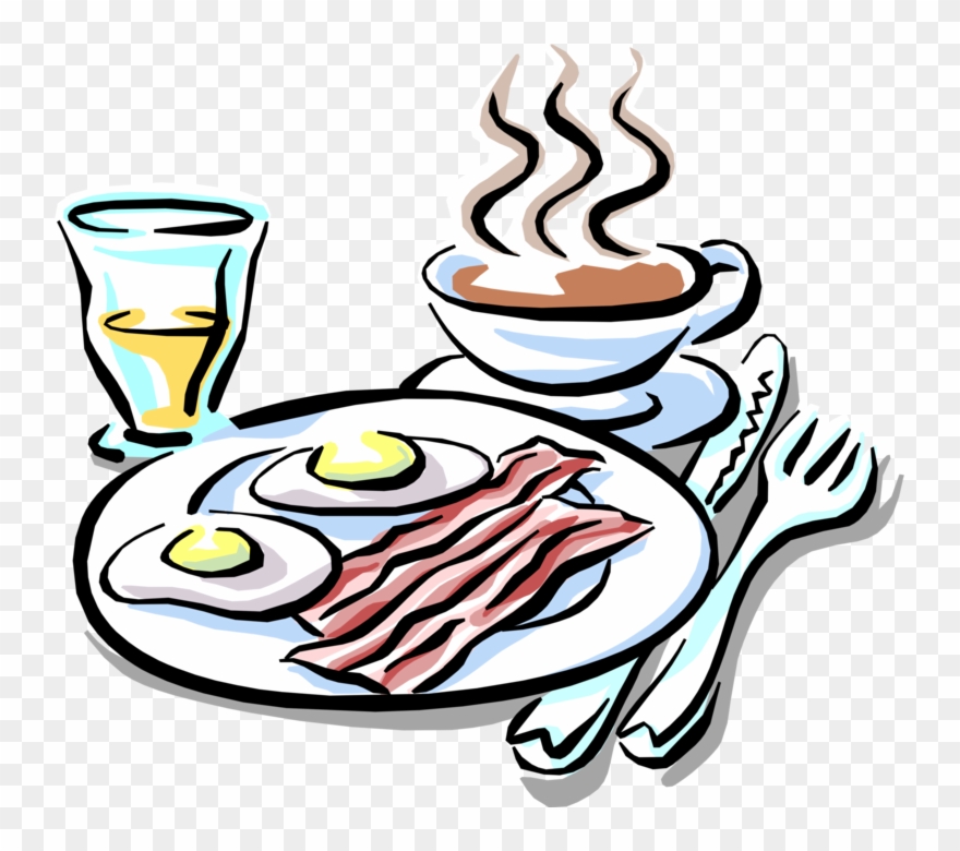 Bacon And Eggs Coffee - Eat Breakfast Clipart (#324903) - PinClipart