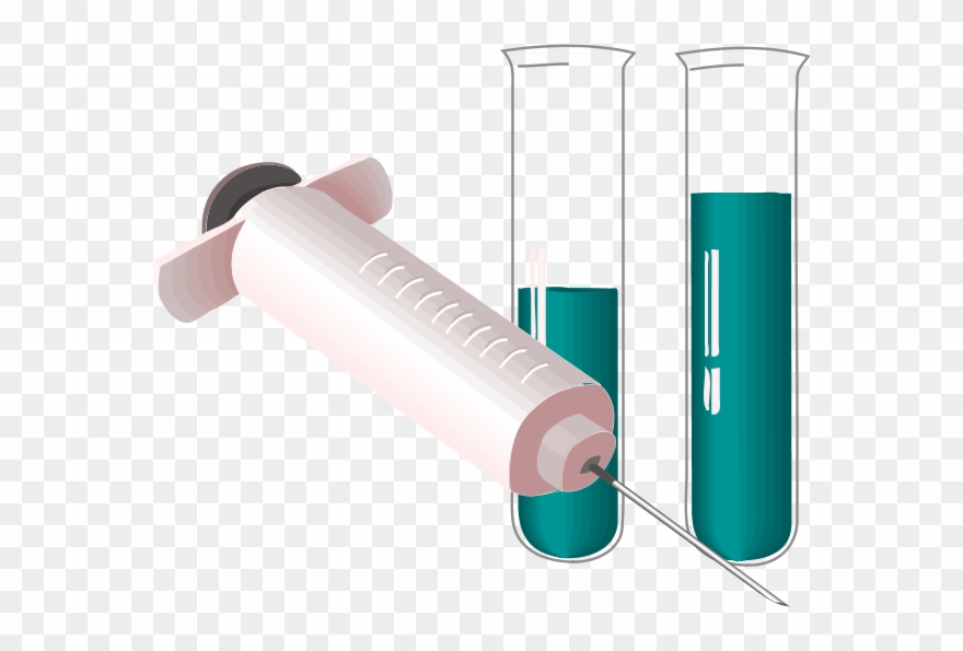 Blood Analysis With Testtube Vector Clip Art - Blood Test Clip Art ...