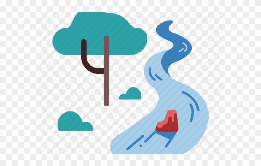 Download River Landscape Clipart Horizontal - Flat Icon River - Png ...
