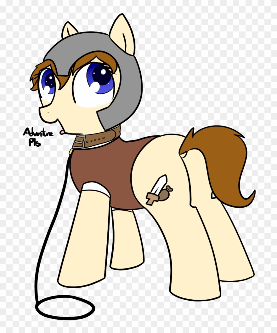 Neuro, Collar, Earth Pony, Female, Helmet, Leash, Looking - Cartoon ...