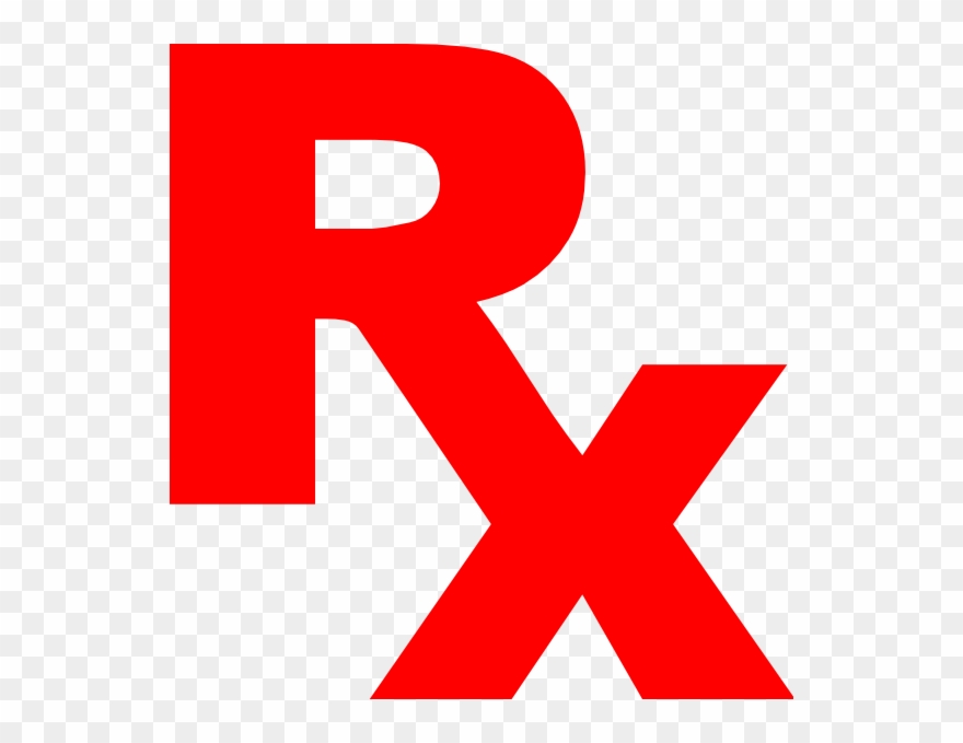 Rx Symbol In Red Clipart (#3216289) - PinClipart