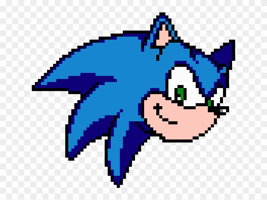 Sonic The Hedgehog - Sonic Head Pixel Art Clipart (#3219767) - PinClipart