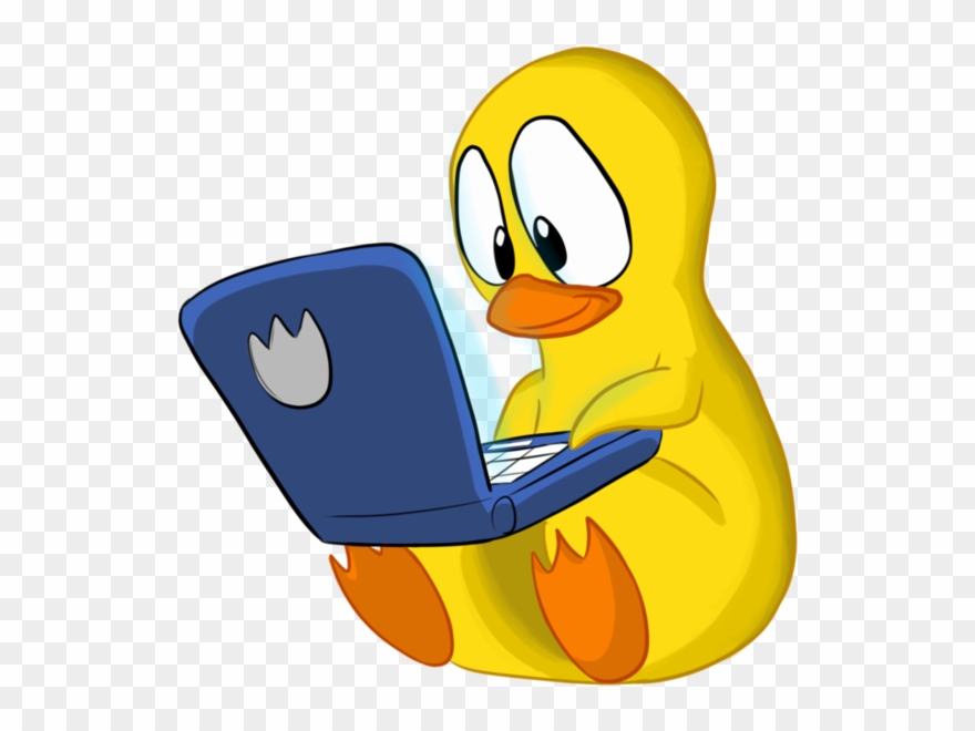 Duck On A Computer Clipart (#3232193) - PinClipart