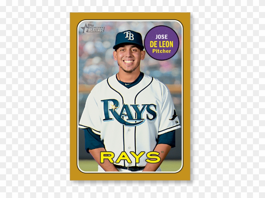 Adam De Leon 2018 Topps Heritage Baseball Base Poster - Tampa Bay Rays ...