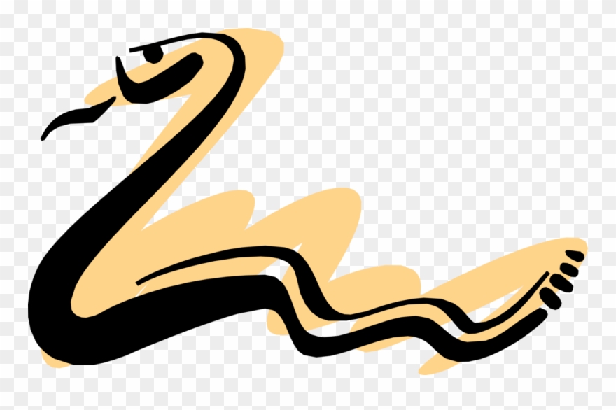 Vector Illustration Of Reptile Snake Slithers Clipart (#3245519 ...