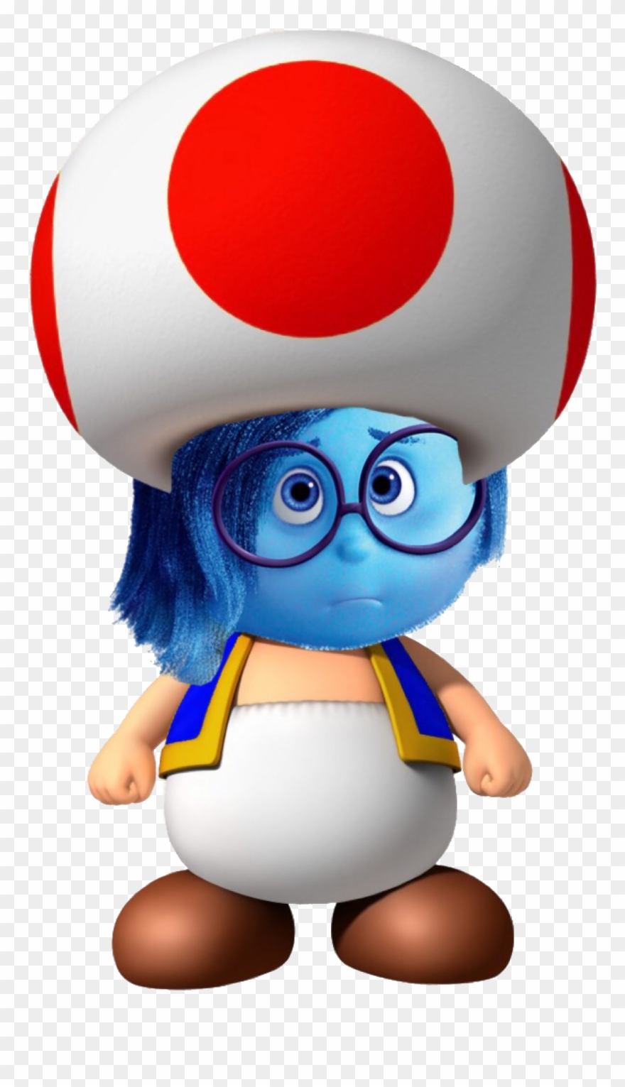 Download Toadstool's Sadness - Mario Bros Wii Blue Toad Clipart ...