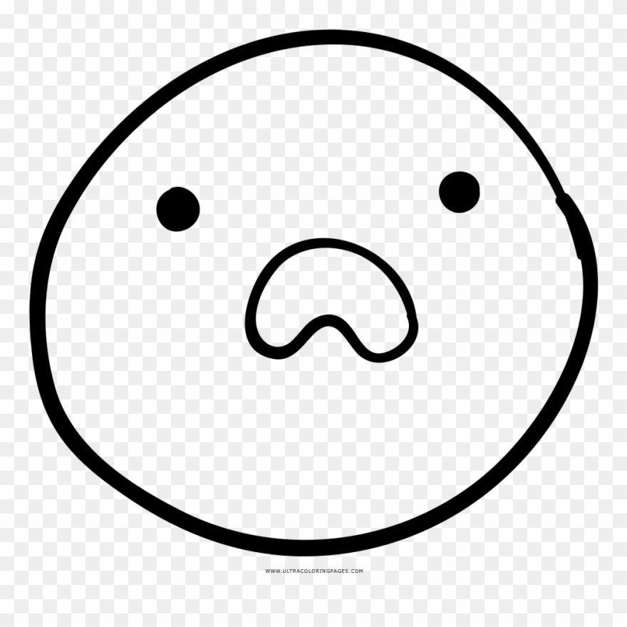 Disgusted Face Coloring Page - Line Art Clipart (#3271460) - PinClipart