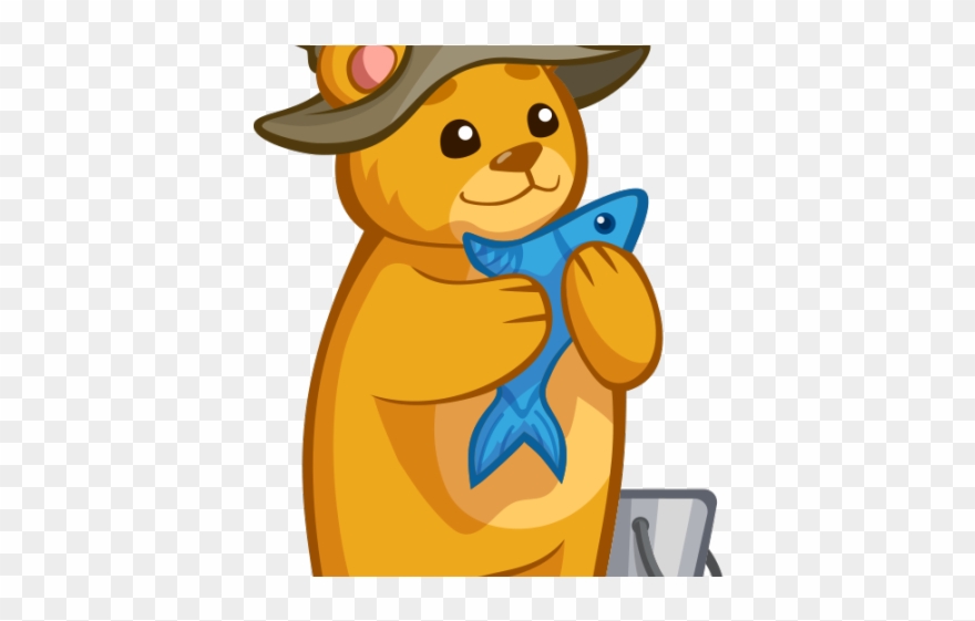 Download Polar Clipart Cub - Bear Eating Fish Cartoon - Png Download ...