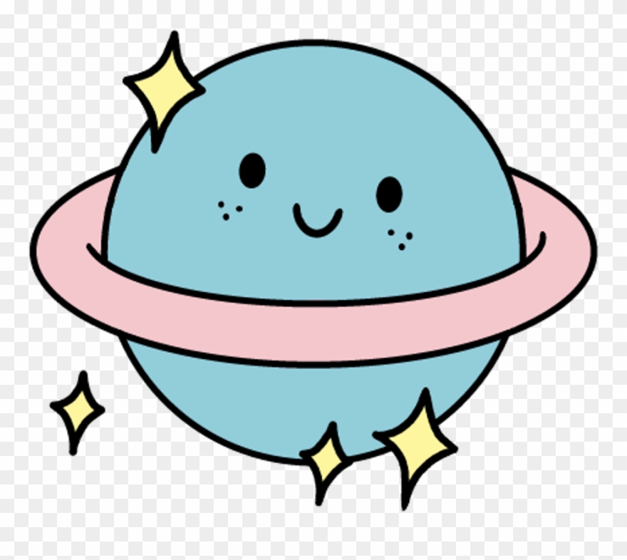Planet Sticker - Cute Saturn Clip Art - Png Download (#3294677 ...