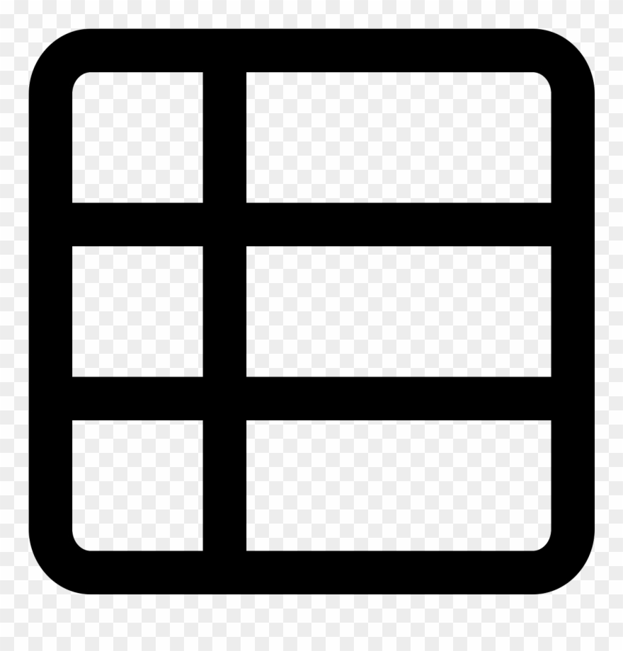 Grid Clipart Svg - Data Table Vector Icon - Png Download (#3295467 ...
