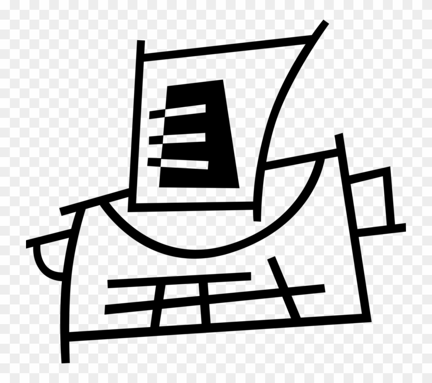 Download Vector Illustration Of Typewriter Mechanical Machine Clipart ...