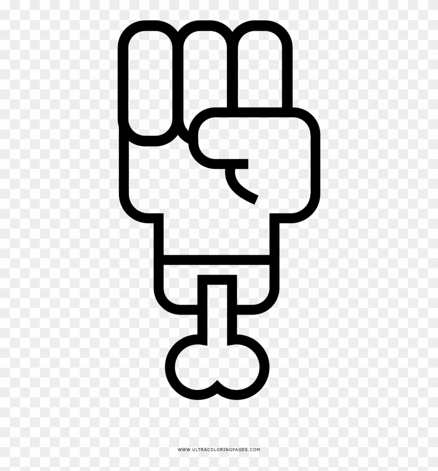 Zombie Hand Coloring Page Clipart (#3299563) - PinClipart