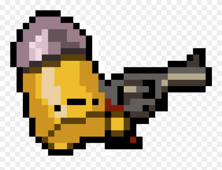 Enter The Guneon Bullet - Enter The Gungeon Character Sprite Clipart ...