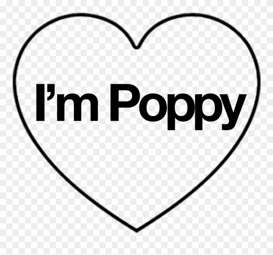 Poppy Sticker - Heart Clipart (#3328257) - PinClipart