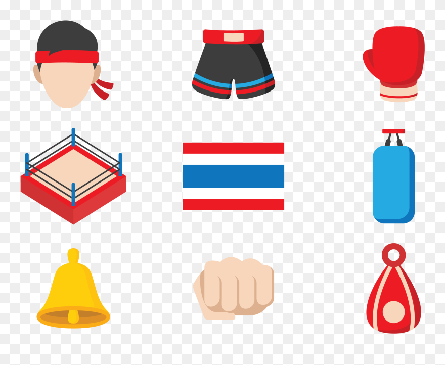 Download Muay Thai Icons Vector - Thai Boxing Symbol Png Clipart ...