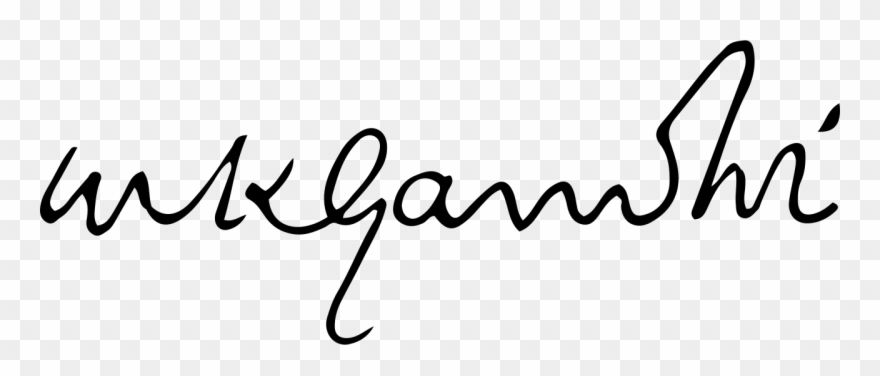 Download Gandhi Signature - Autograph Of Mahatma Gandhi Clipart ...