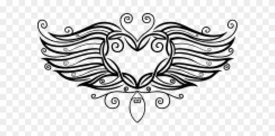 Wings Clipart Filigree - Line Art - Png Download (#3343513) - PinClipart