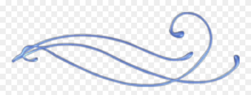 Ftestickers Swish Swirl Border Corner Blue - Line Swirls Png Clipart ...