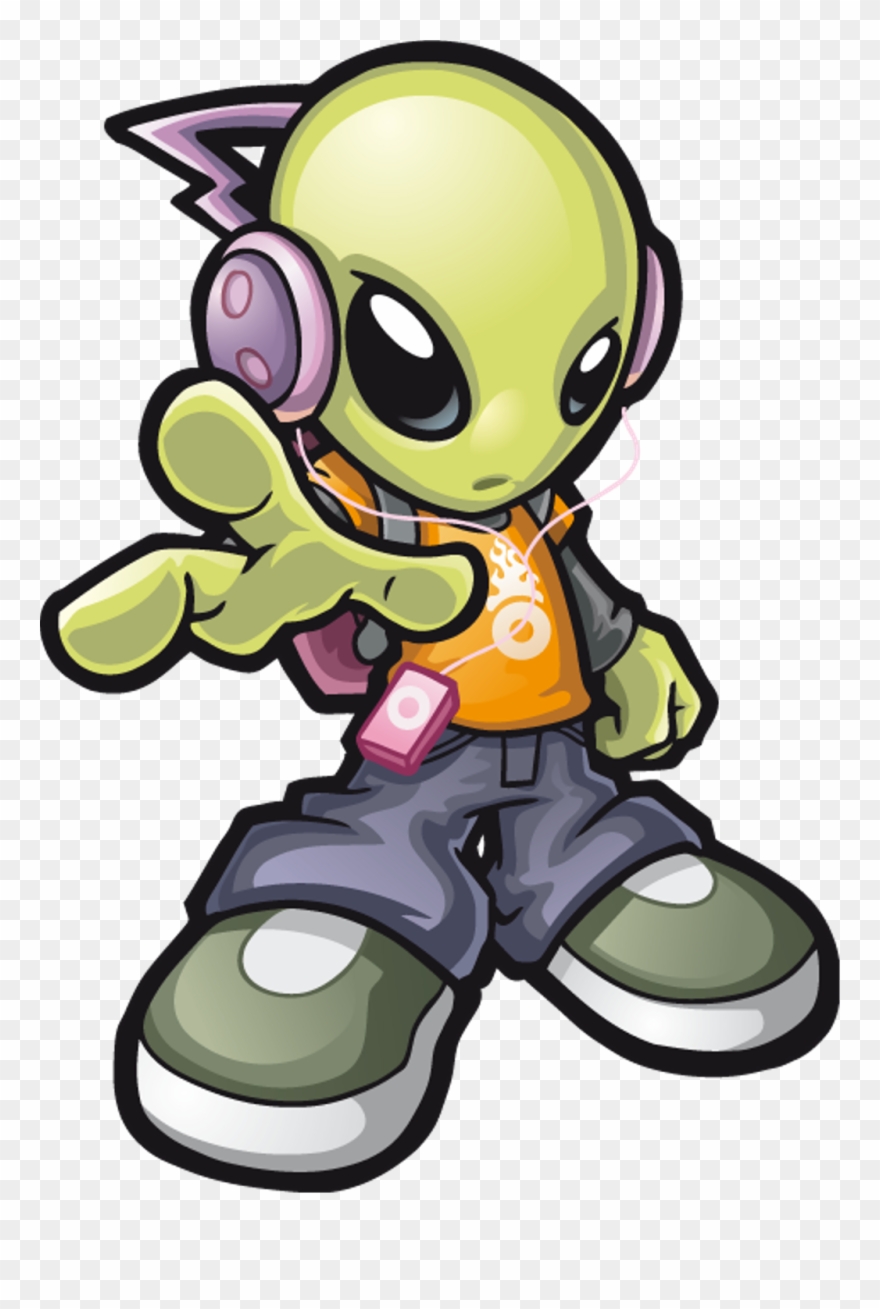 Alien Sticker - Cool Alien Clipart (#3376947) - PinClipart