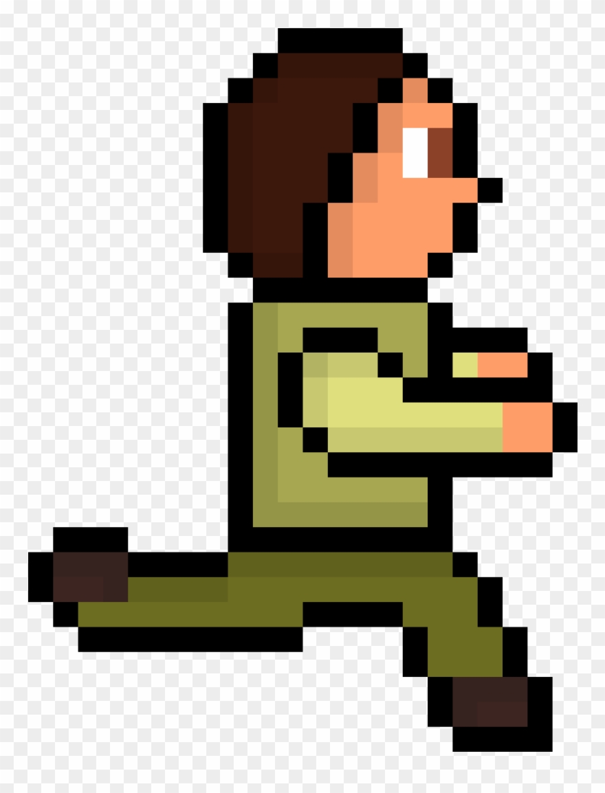 Running Man - Pixel Art Champignon Mario Clipart (#3382202) - PinClipart