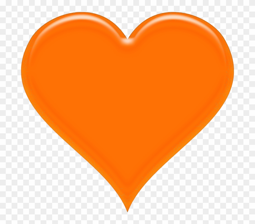 Orange Heart Png - Orange Heart Transparent Background Clipart ...