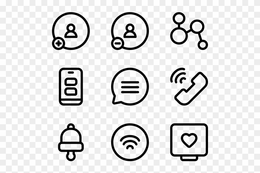 Download Social Media - Contact Icons Png Clipart (#3394480) - PinClipart