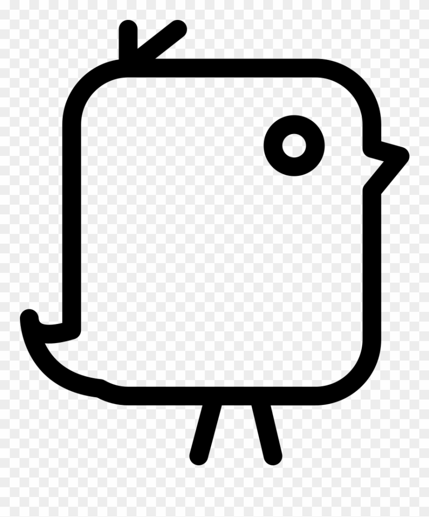 Bird Of Cute Rounded Rectangular Shape Comments - Rectangle Clipart ...