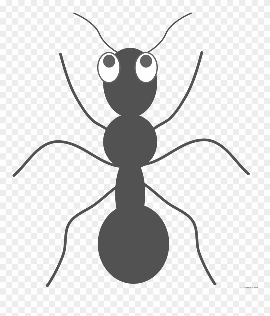 Ant Hill Clipart - Simple Black Ant Cartoon Ant - Png Download (#349002 ...