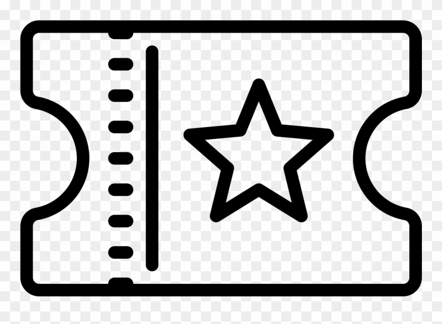 Ticket Icon Png - Clip Art Star Outline Transparent Png (#3405027 ...