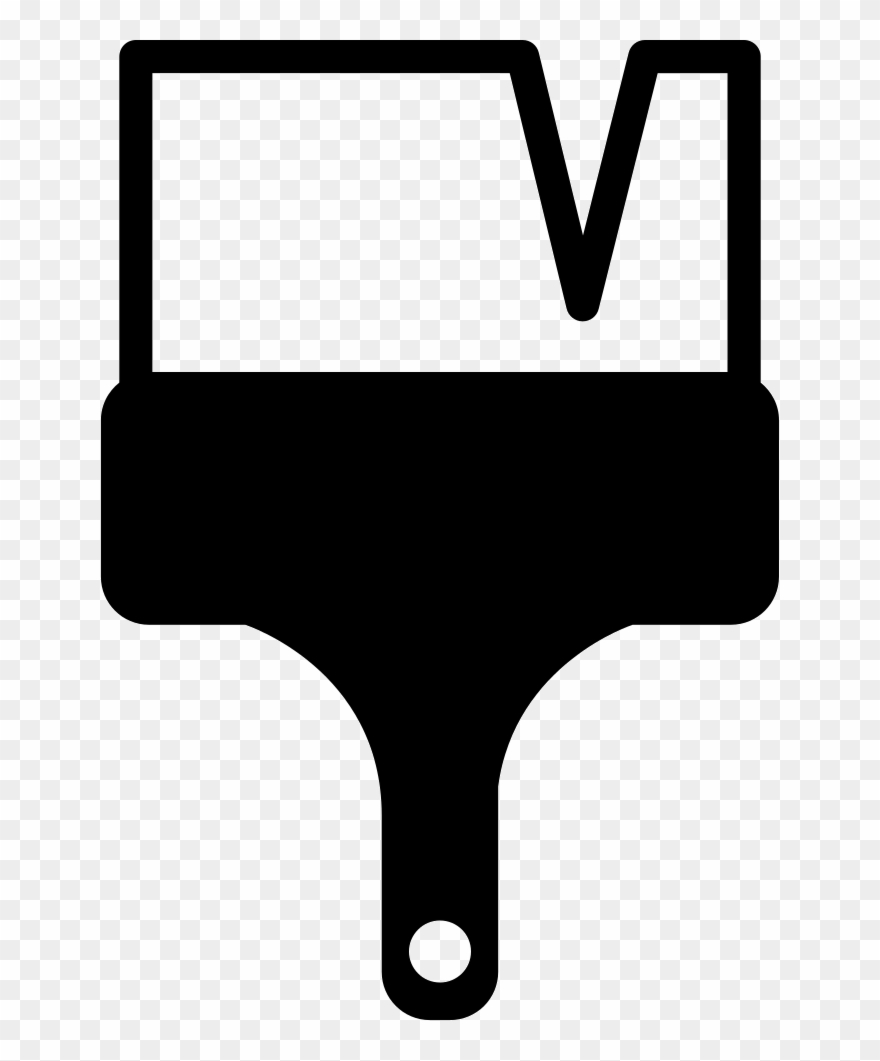 Paint Brush Wide Outline Comments - White Outline Png Paint Brush ...