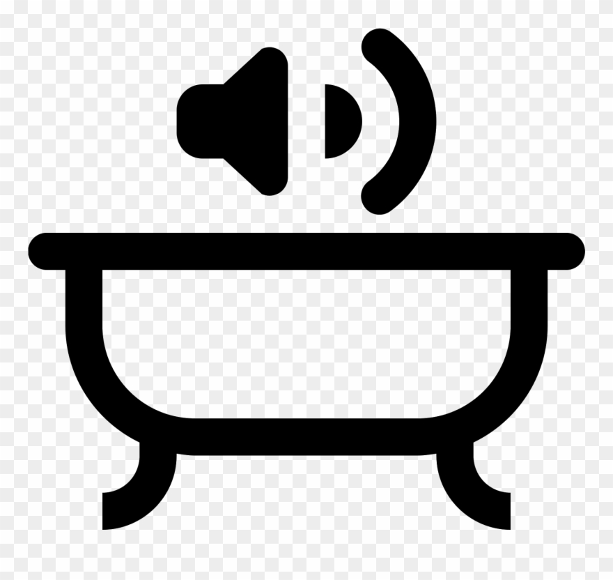 Bathroom Sound Icon - Coffee Table Clipart (#3421336) - PinClipart