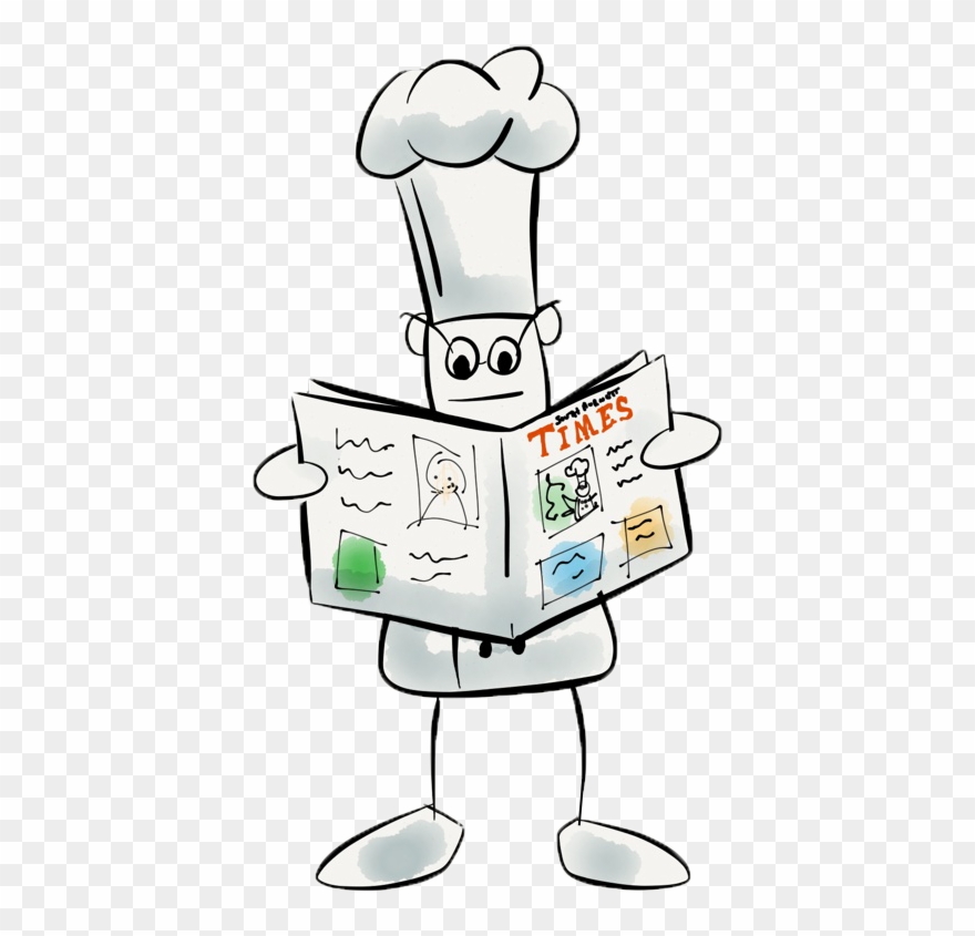 Chef Reading Newspaper - Cartoon Clipart (#3428853) - PinClipart