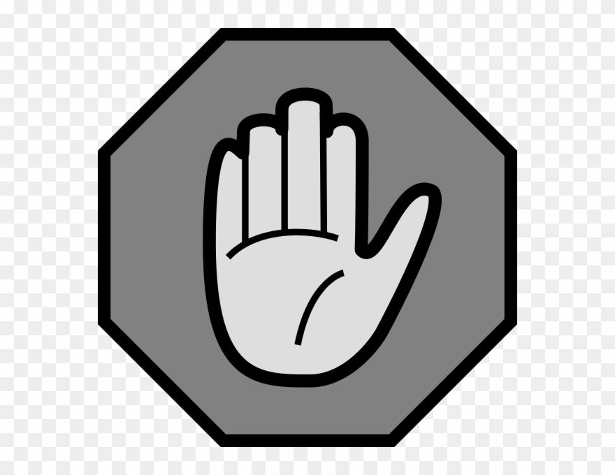 Stop Hand Grey - Stop Hand Clipart (#3449641) - PinClipart