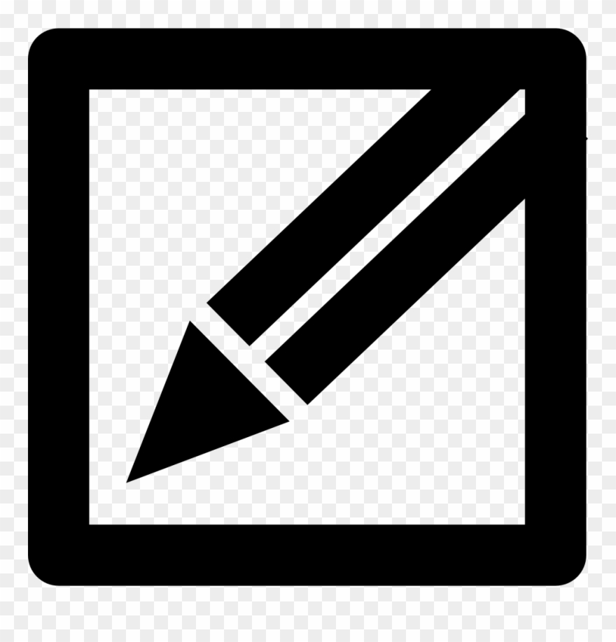 Pencil In A Square Edit Or Write Interface Button Symbol - Edit Symbol ...