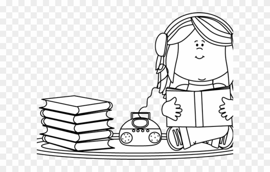 Download Back To School Clipart Reading - Girl Reading Book Clipart ...