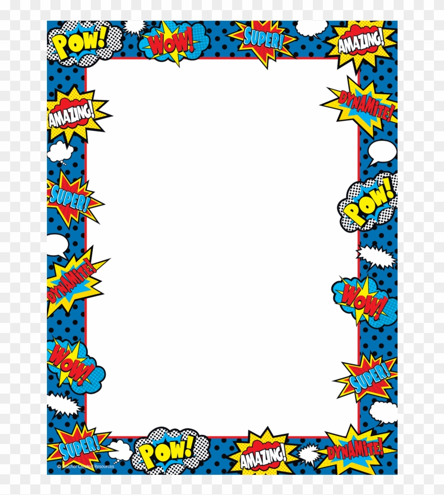 Download Recycle Clipart Border - Superhero Border Png Transparent Png ...