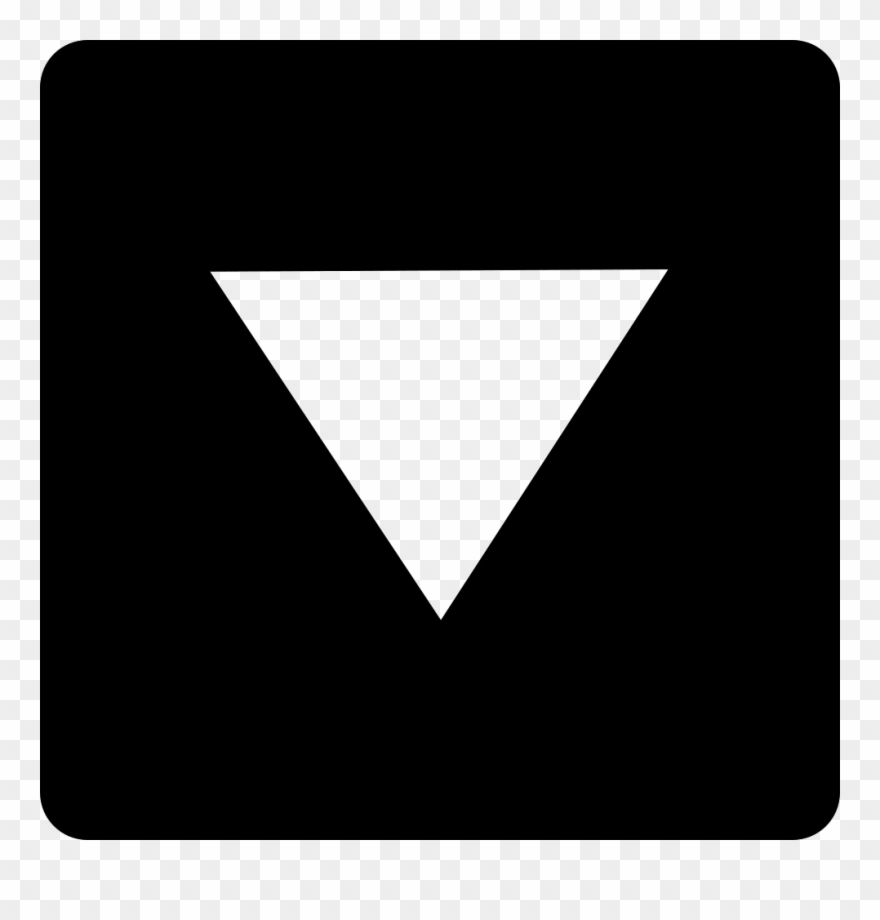 Down Arrow In A Square Button Comments - Triangle Clipart (#3522985 ...