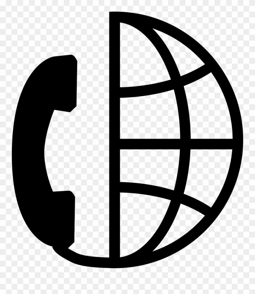 International Call Symbol For Interface Of Half Earth - Earth Pictogram ...