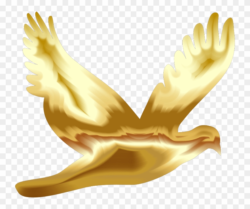 Gold Flying Dove Silhouette No Background 800px - Dove Png No ...