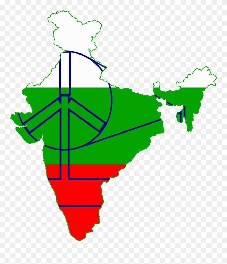 Download Flag Map Of India - India Capital City Map Clipart (#3566392 ...