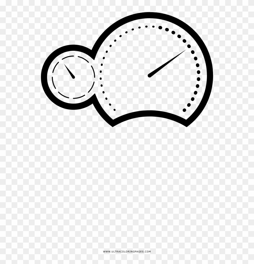 Speedometer Coloring Page - Circle Clipart (#3584846) - PinClipart