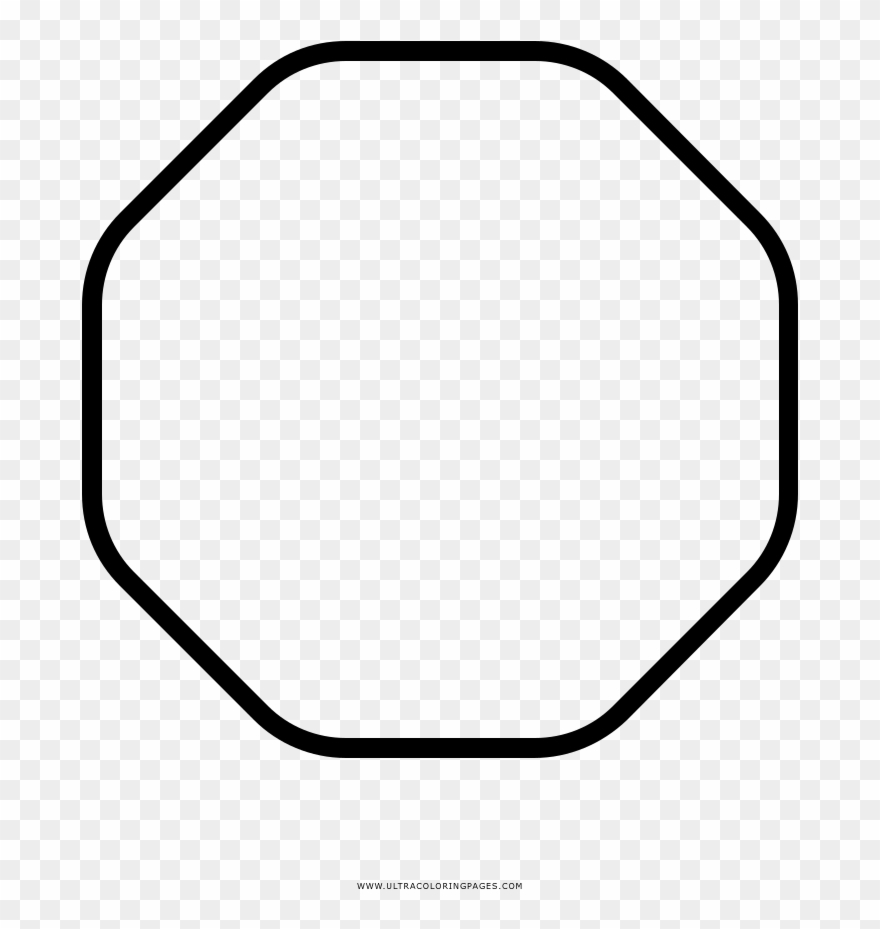 Octagon Coloring Pages Shapes Printable Kids Shape Preschool Worksheets ...
