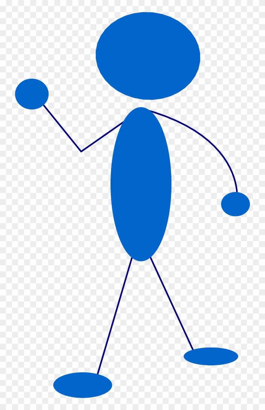 Download Stickman Man Blue Image Clipart (#3599056) - PinClipart